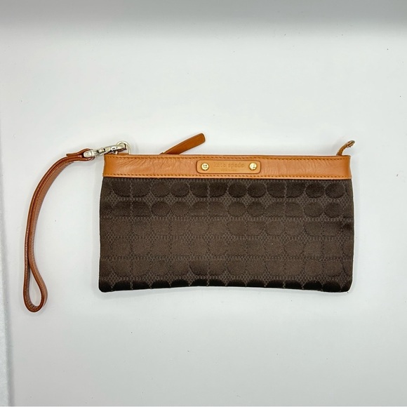 kate spade | Bags | Kate Spade Wristlet Classic Noel Adrienne Brown ...